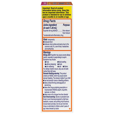 Infants Motrin Children's Motrin Ibuprofen Fever Reducer, Bubblegum