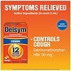 Delsym 12 Hour Cough Suppressant Liquid, Cough Relief Medicine Orange ...