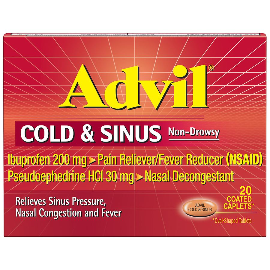 Advil Cold & Sinus Pain Relief Caplets | Walgreens