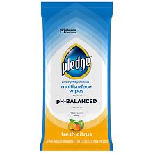 Pledge Multisurface Cleaning Wipes, pH Balanced Fresh Citrus | Walgreens