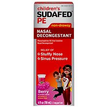 Sudafed PE PE Nasal Decongestant, Liquid Cold Relief Medicine with ...