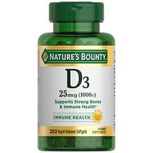 Nature's Bounty Vitamin D3 Rapid Release Softgels, 1000 IU | Walgreens