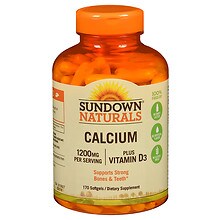 Sundown Naturals Calcium plus Vitamin D3, 1200mg, Softgels | Walgreens