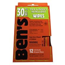Ben's Tick & Insect Repellent Wipes, 30% Deet | Walgreens