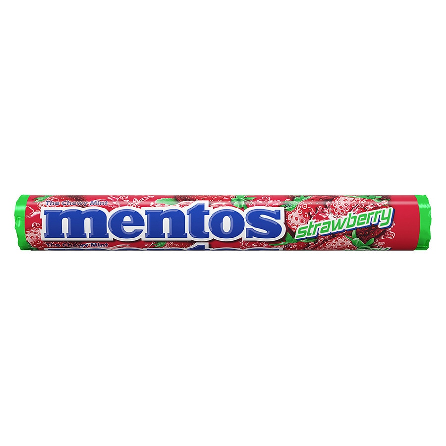 Mentos Chewy Mint Candy Roll Strawberry, 15 pk | Walgreens