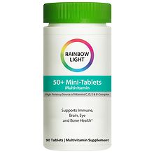 Rainbow Light 50+ Mini-Tablets Multivitamin, Supports Immune, Brain ...