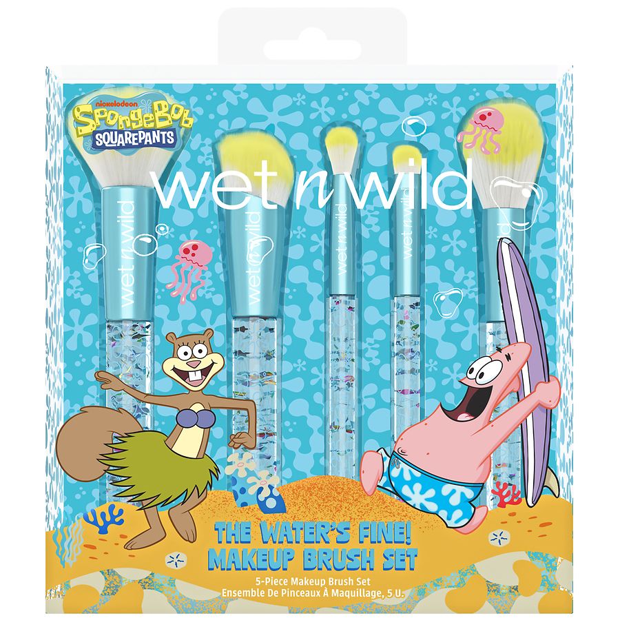 SpongeBob SquarePants x Wet n Wild 5-Piece Makeup Brush Set Multicolor ...