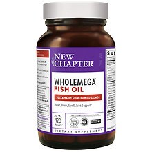 New Chapter Wholemega Whole Fish Oil Supplement, Wild Alaskan Salmon ...