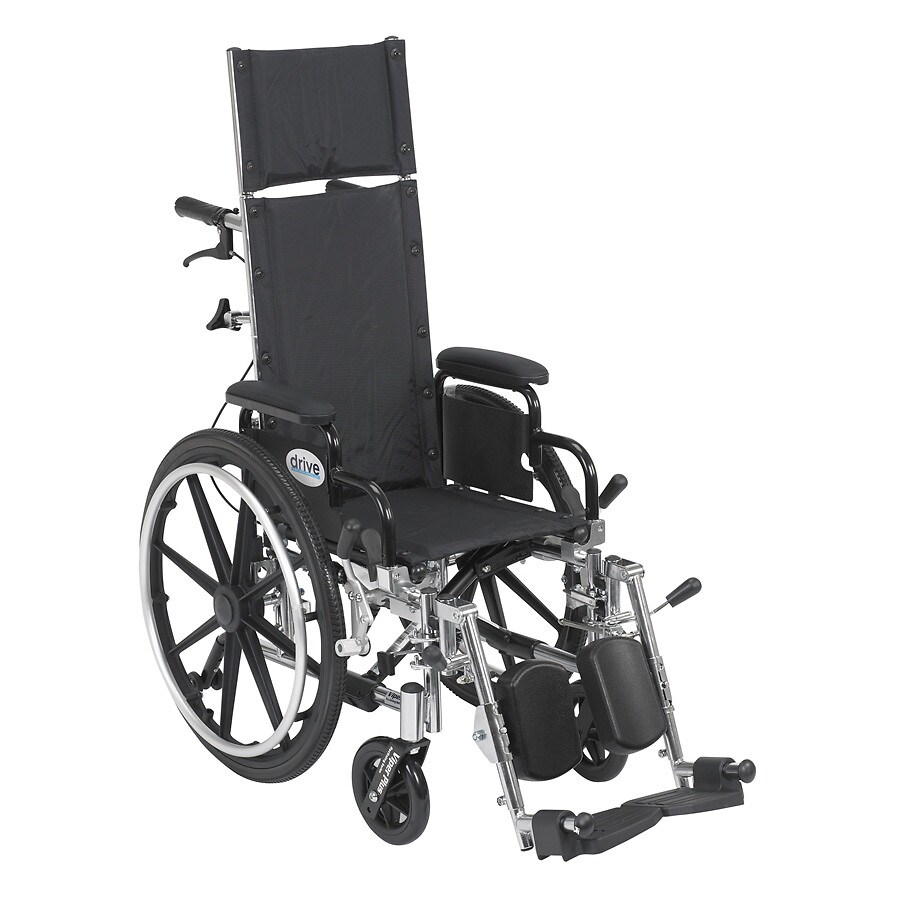 Drive Medical Viper Plus Lightweight Reclining Wheelchair w Leg rest ...
