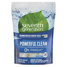 Seventh Generation Dishwasher Detergent Packs Free & Clear | Walgreens