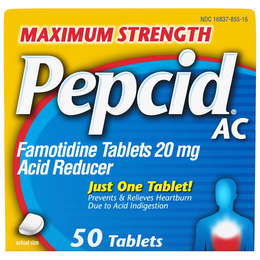 Pepcid AC Maximum Strength Heartburn Medicine, 20 Mg Famotidine ...