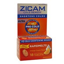 Zicam Ultra Cold Remedy Bi-Layer RapidMelts Quick Dissolve Tablets ...
