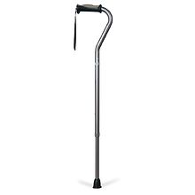 Hugo Adjustable Offset Handle Cane with Reflective Strap Smoke | Walgreens