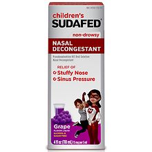 Sudafed Non-Drowsy Nasal Decongestant Grape | Walgreens