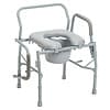 Drive Medical Steel Drop Arm Bedside Commode with Padded Seat and Arms ...