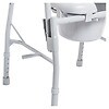 Drive Medical Steel Drop Arm Bedside Commode with Padded Seat and Arms ...