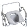 Drive Medical Steel Drop Arm Bedside Commode with Padded Seat and Arms ...