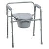 Drive Medical Steel Folding Bedside Commode Gray | Walgreens
