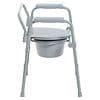 Drive Medical Steel Folding Bedside Commode Gray | Walgreens