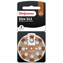 Walgreens Hearing Aid Batteries, Zero Mercury #312, 8 Pack (Packaging ...