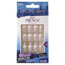Broadway Nails Fast French Glue-On Nail Kit Pink | Walgreens