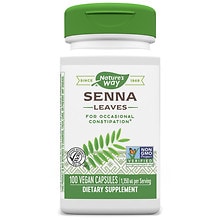 Nature's Way Senna Leaves 450 mg Dietary Supplement Vegan Capsules ...