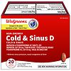 Walgreens Cold & Sinus D Coated Caplets | Walgreens
