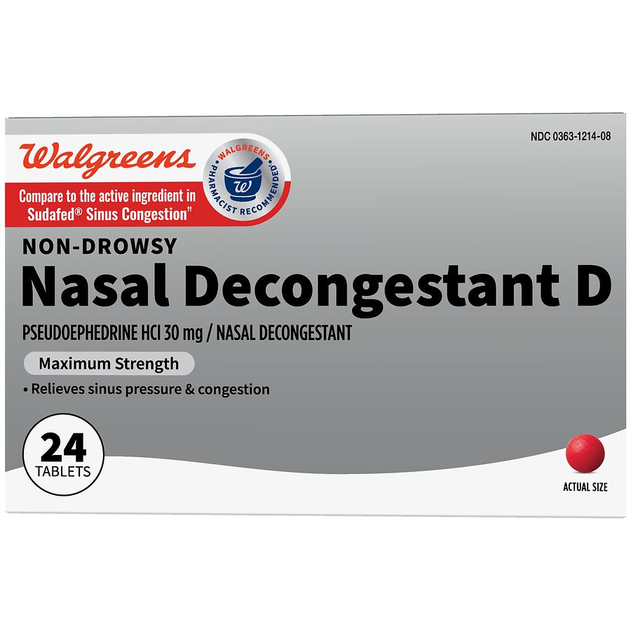 Walgreens Wal-Phed D Nasal Decongestant Tablets | Walgreens