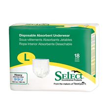 Select Disposable Absorbent Underwear Heavy Protection L | Walgreens