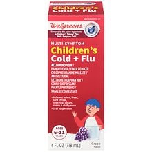Walgreens Children's Multi-Symptom Cold + Flu Oral Suspension Grape ...