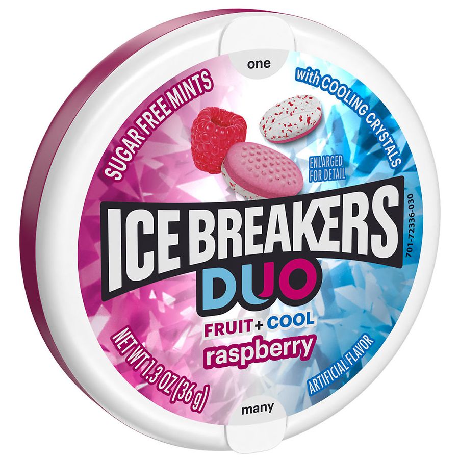 ICE BREAKERS Fruit + Cool Sugar Free Mints Raspberry | Walgreens