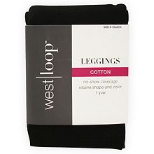 West Loop Cotton Leggings Small Black | Walgreens