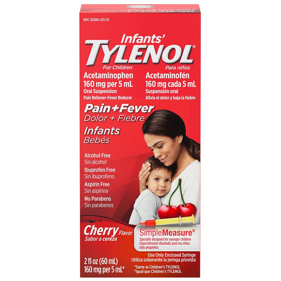 Infants' TYLENOL Acetaminophen Liquid Medicine Cherry | Walgreens