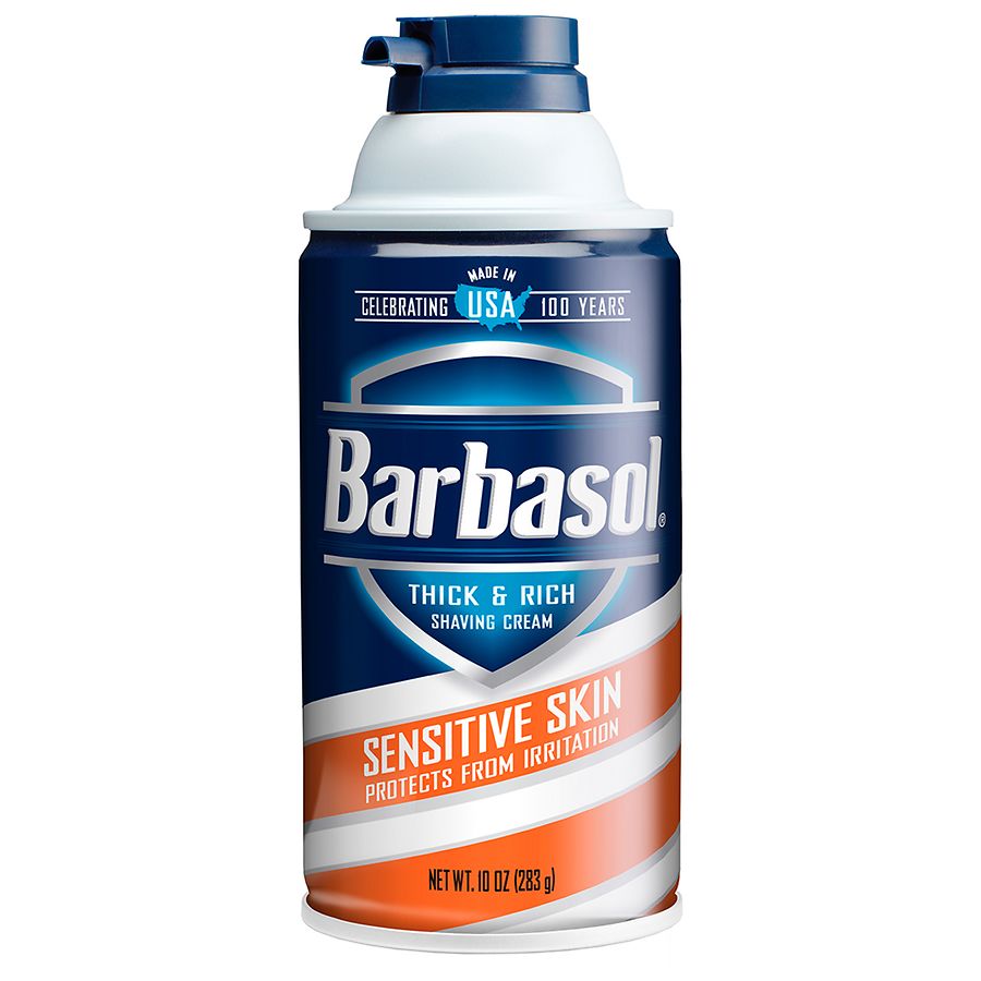 Barbasol Thick & Rich Shaving Cream for Men, Sensitive Skin Sensitive ...