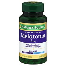 Nature's Bounty Dual Spectrum Bi-Layer Melatonin, Tablets | Walgreens