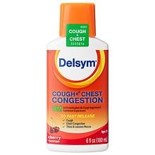 Delsym Max Strength DM Cough + Chest Congestion Medicine, Multi-Symptom ...
