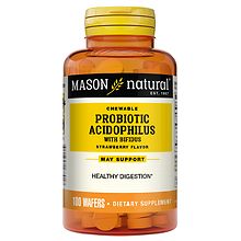 Chewable Acidophilus with Bifidus Wafers Strawberry | Walgreens