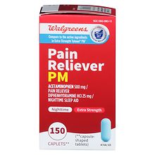 Walgreens Pain Reliever PM Caplets | Walgreens