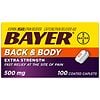 Bayer Back and Body Extra Strength Aspirin 500 mg, Pain Reliever ...