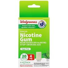 Walgreens Coated Nicotine Gum, 4mg Mint | Walgreens