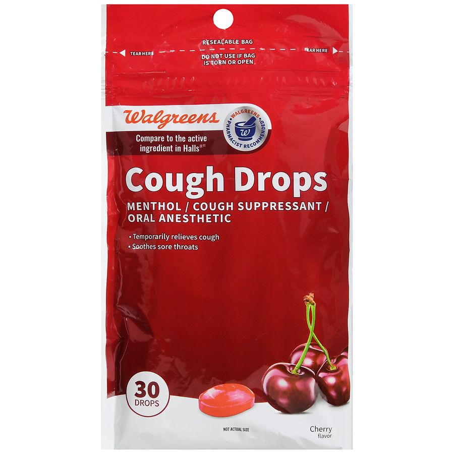 Walgreens Cough Drops Cherry Flavor 200.0ea | Walgreens