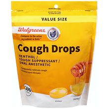 Walgreens Cough Drops Honey Lemon-200 Drops | Walgreens
