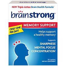 BrainStrong Memory Support, Mental Focus & Concentration Caplets ...