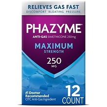 Maximum Strength Gas and Bloating Relief, 250 mg | Walgreens