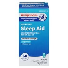 Walgreens Nighttime Sleep Aid Softgels | Walgreens