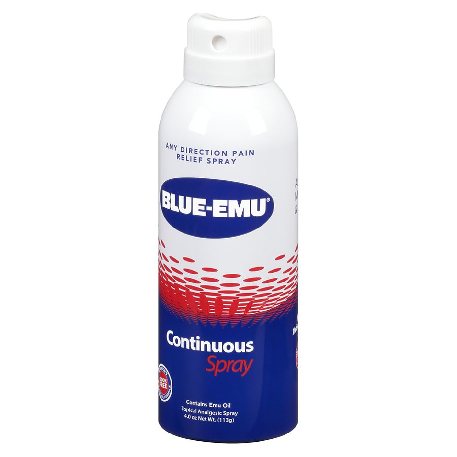 Blue-Emu Pain Relief Continuous Spray Odor Free, 4.0 fl oz Deals and ...