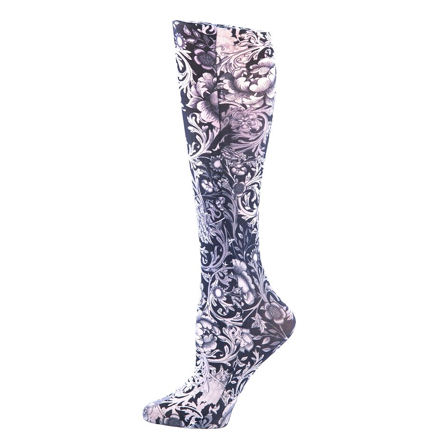 Celeste Stein 8-15mmHg BW Vines/Roses Therapeutic Compression Socks ...