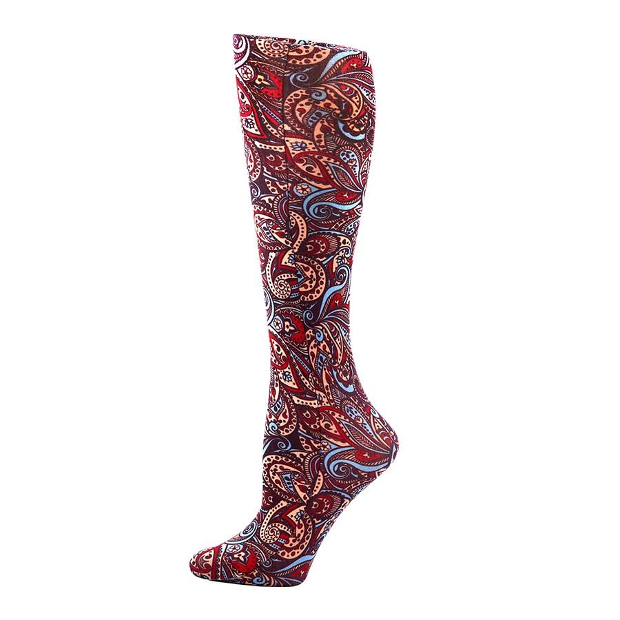 Celeste Stein 8-15mmHg Fall Paisley Therapeutic Compression Socks Brown ...