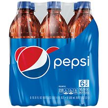 Pepsi Soda Cola, 6 Pack Bottle | Walgreens