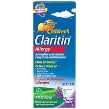 Claritin Children's 24 Hour Allergy Relief Syrup Grape | Walgreens